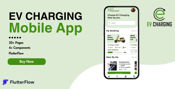 EV Charging | Flutter | FlutterFlow by beepixl | CodeCanyon